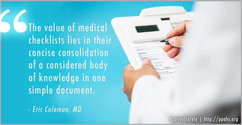 Clinical Tools - Checklists and Recommendations for Improved Patient Safety